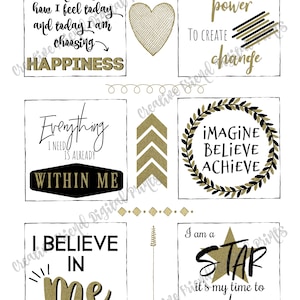 Positive Affirmation Statement Cards | Vision Board | Positive Quotes ...