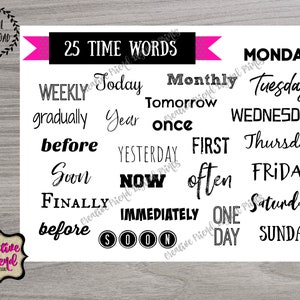 Vision Board TIME Words Printables 2023 Vision Powerful Words ...