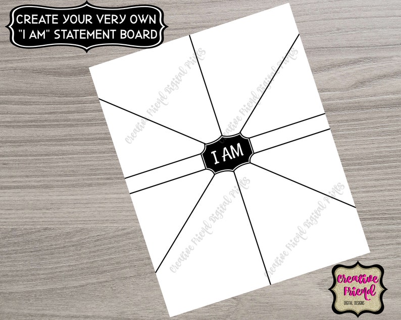 I AM Statement Board With 75 Positive Affirmation Words Phrases ...