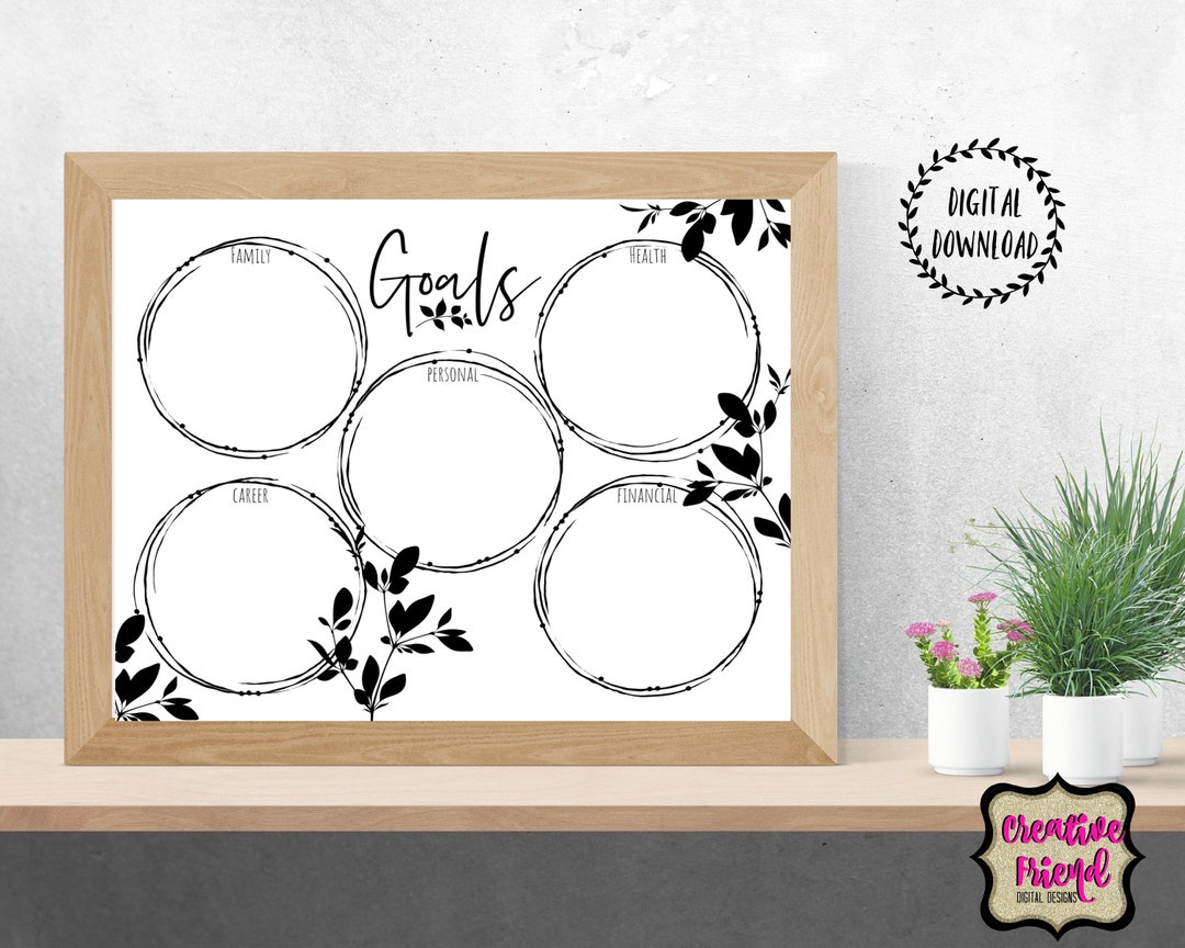 Goals Board 2024 motivational Board Vision Board Goals New Year Focus ...