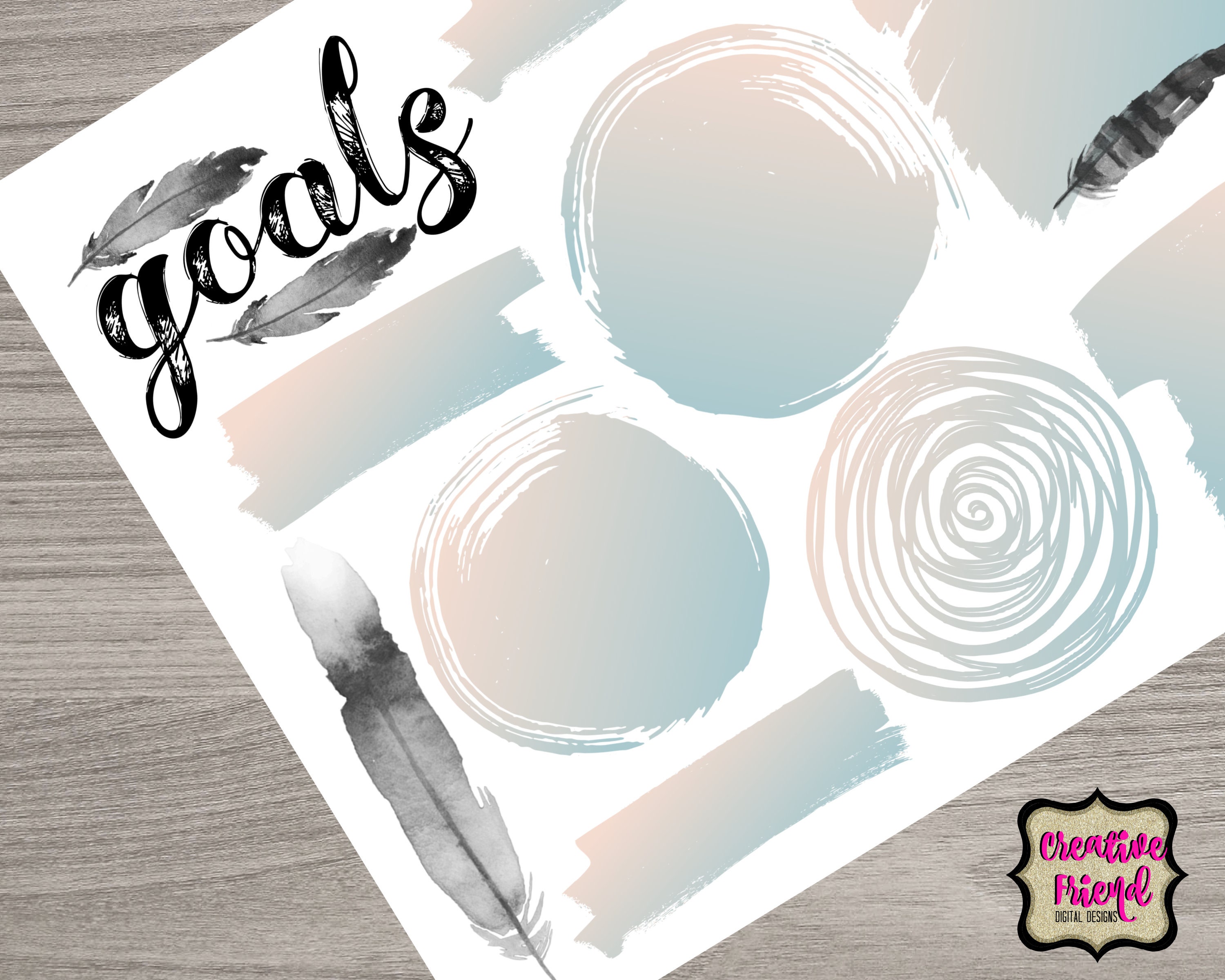 Goals DIY Template Board |motivational Board | Vision Board | New Year ...