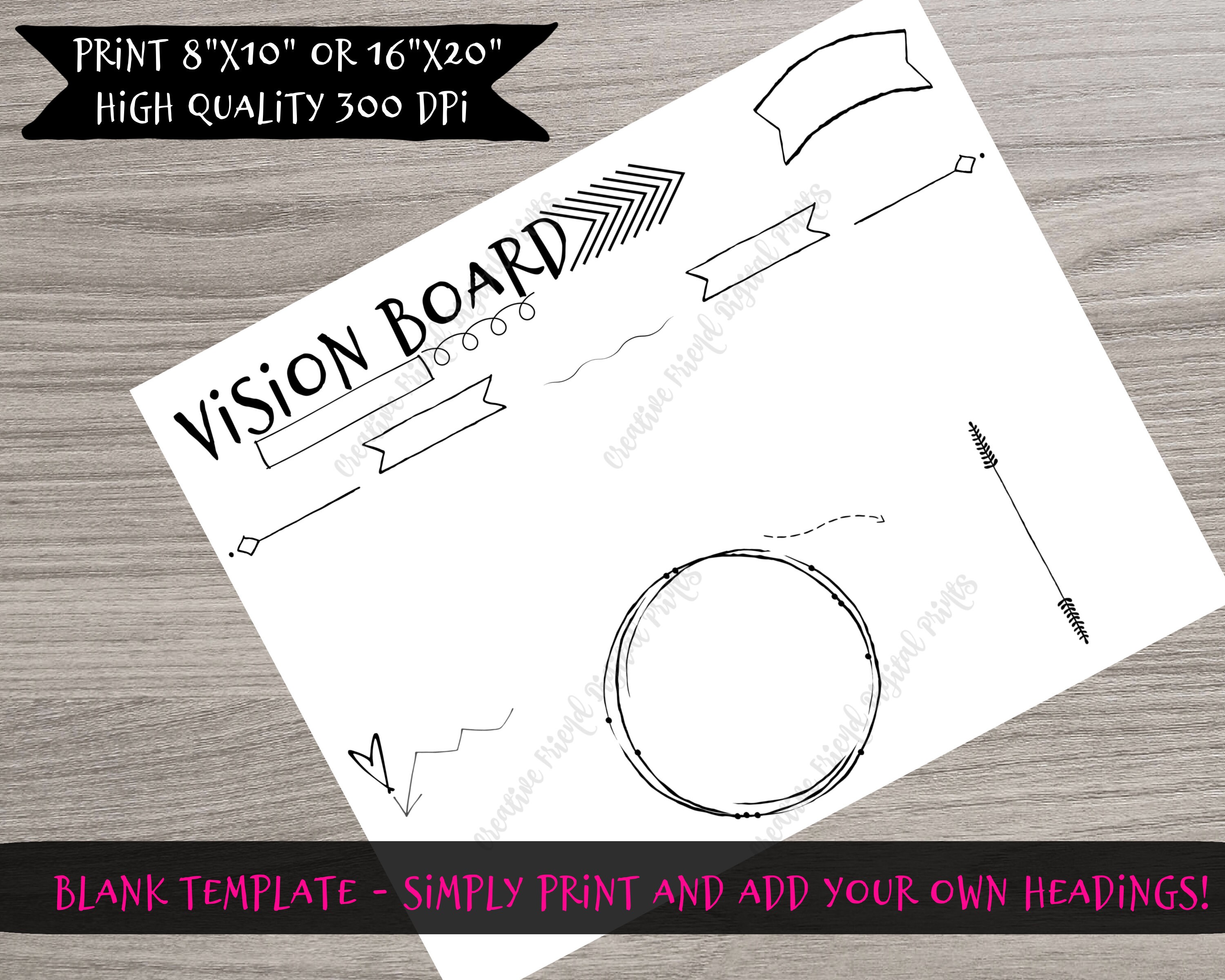 Vision Board Created by You 2024 Goals Goal Setting Motivational Board ...