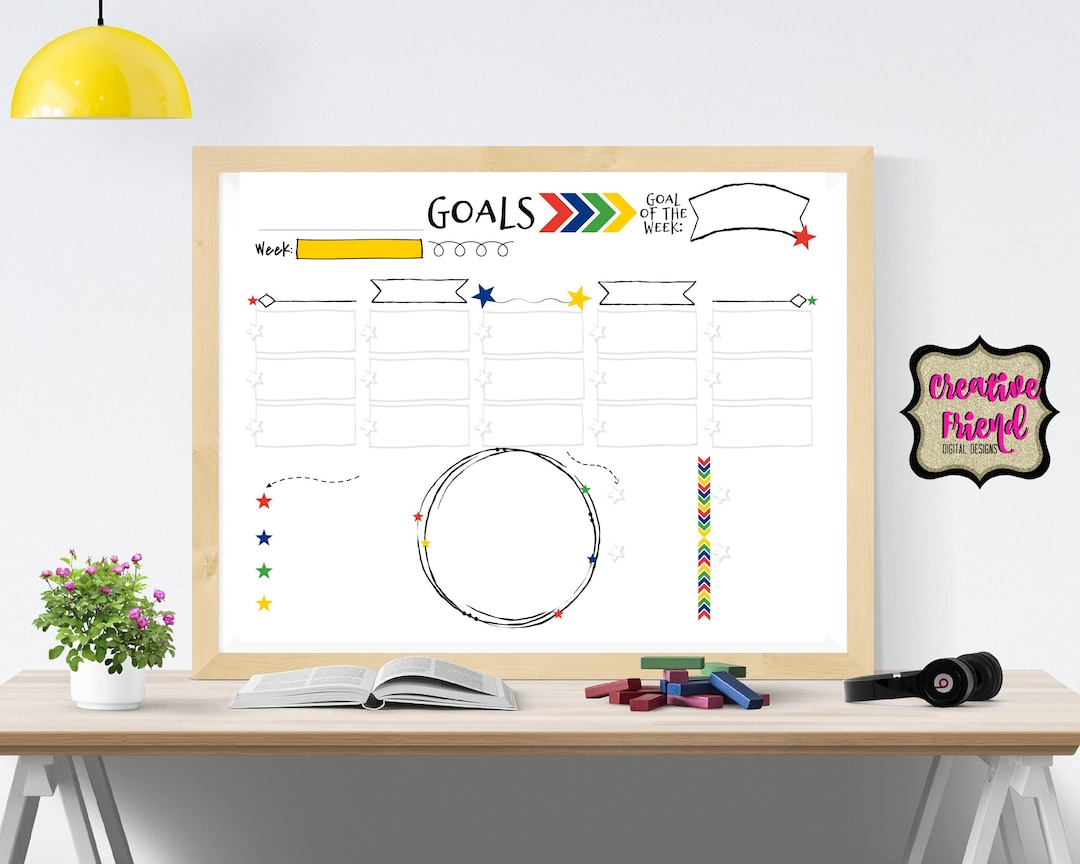 Goal Setting 2024 Vision Board 2024 Goals Visual Goal Setting Template ...