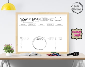 2023 Vision Board Template 2023 Goal Setting (Instant Download) - Etsy