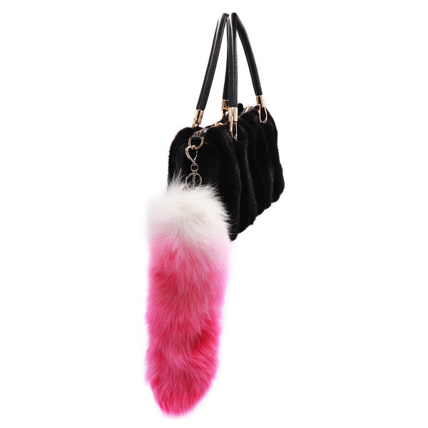 Pink Fox Tail - Etsy