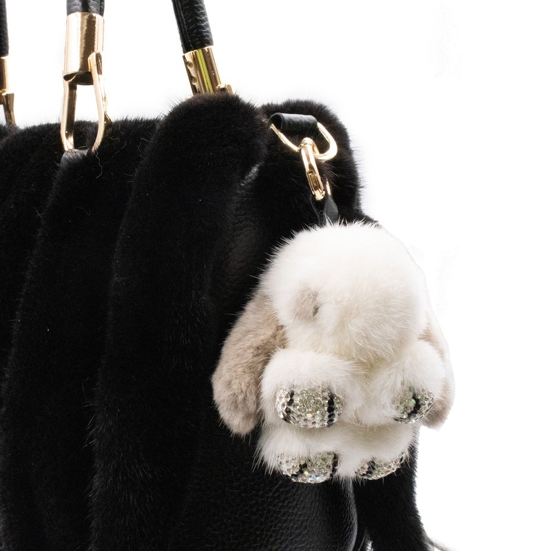 Fluffy Rabbit Keychain - Etsy