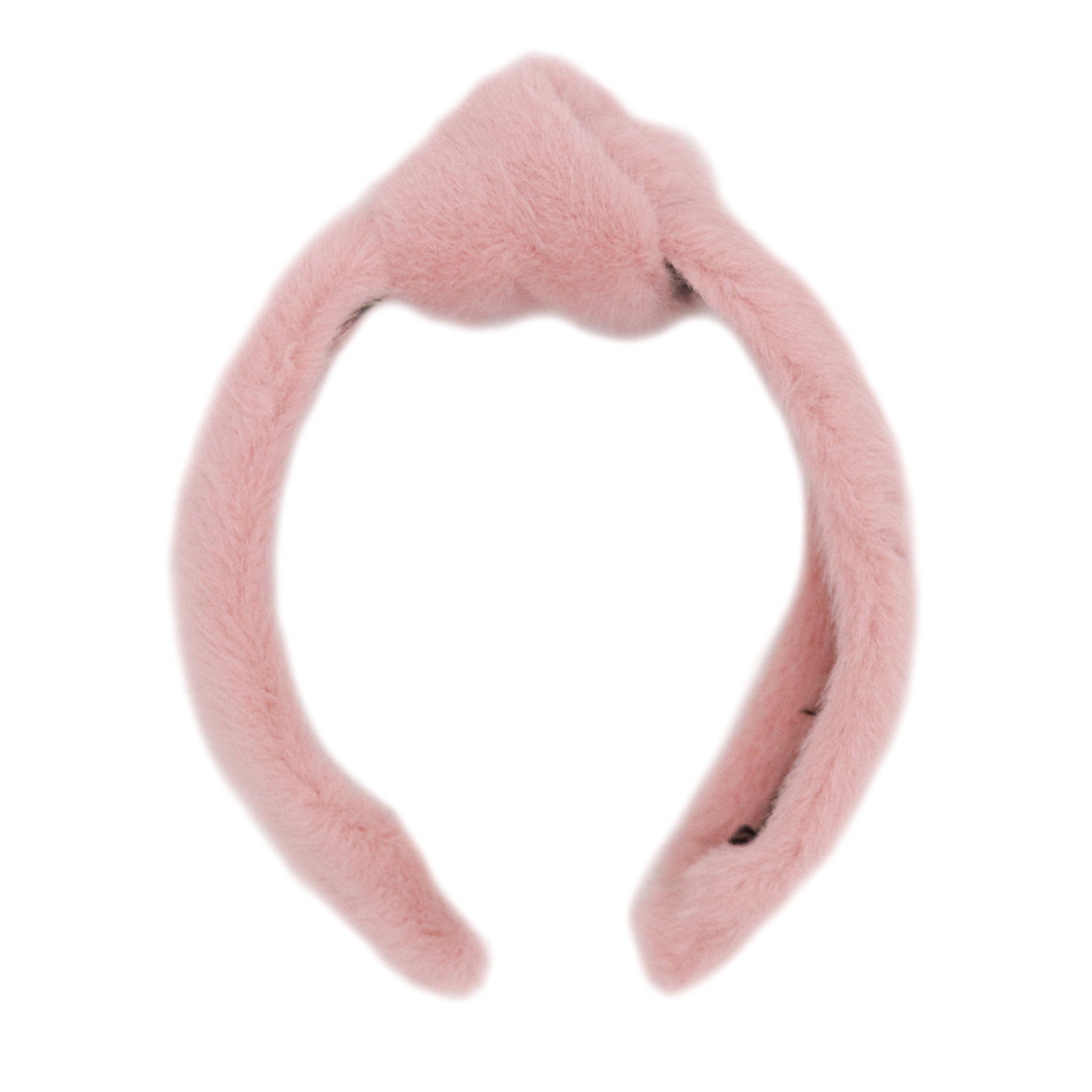 Faux Mink Fur Hairband With Knot - Plush Fake Fur Headband - Fuzzy Fur ...