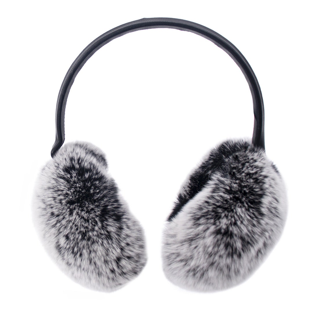 Rex Rabbit Fur Earmuffs With Adjustable Leather Band - Soft Earmuffs ...