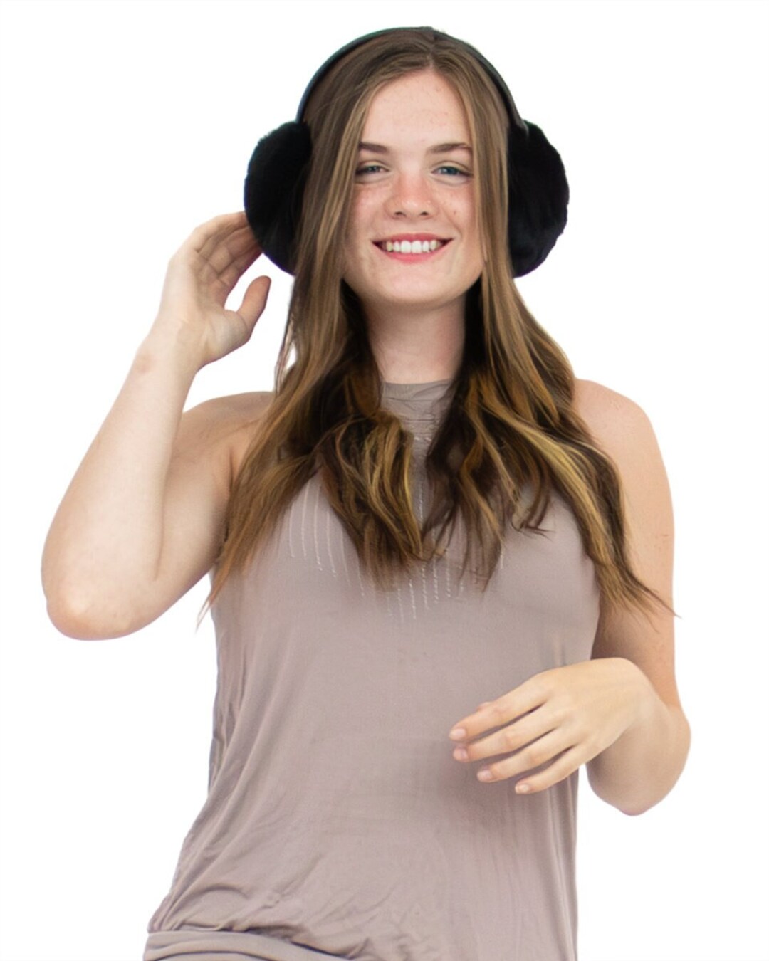 Rex Rabbit Fur Earmuffs With Adjustable Leather Band - Soft Earmuffs ...