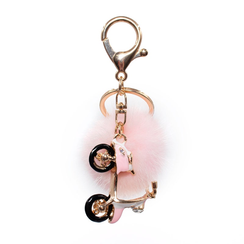 Pink Fur Key Ring - Etsy