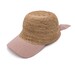 Raffia Straw Baseball Cap With Pink Bow Brimmed Sun Hat Cute Summer ...