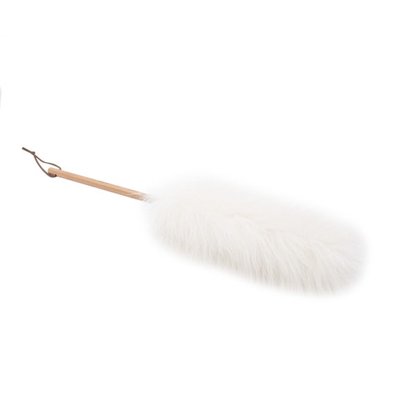 Natural Wool Duster With Real Bamboo Handle Elegant 20 | Etsy