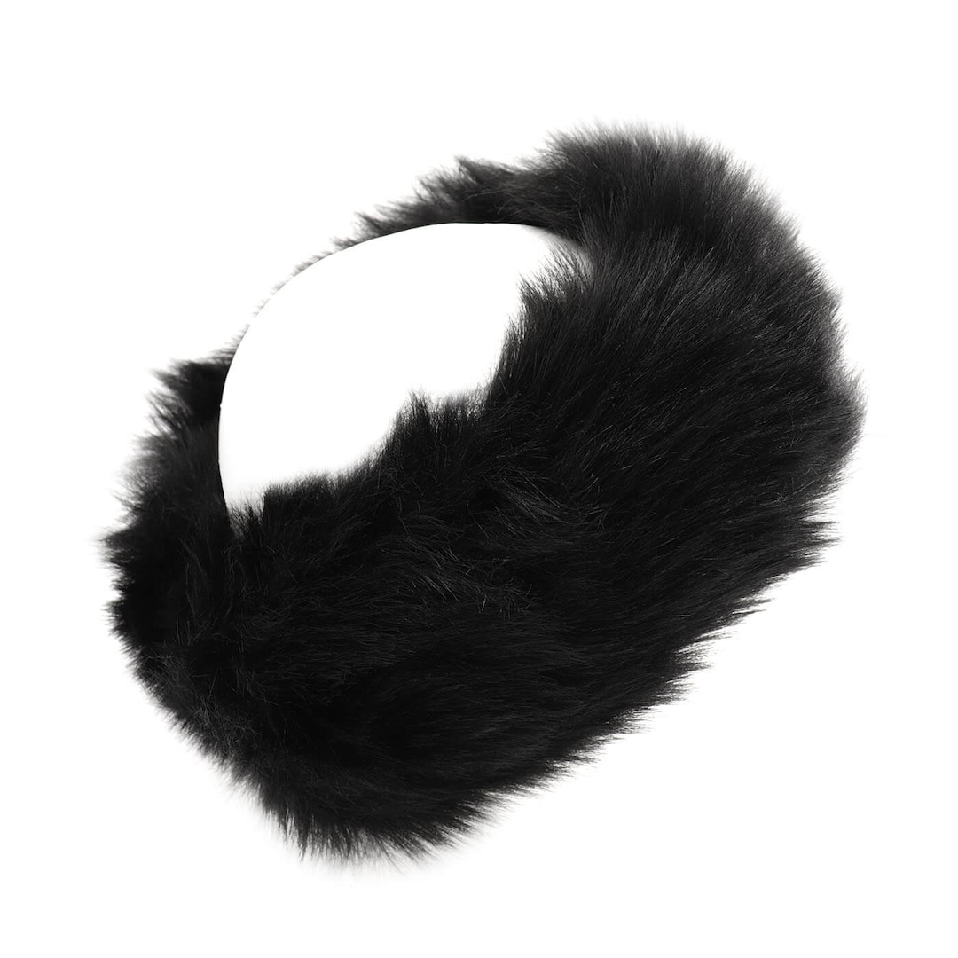 Faux Fox Fur Headband/scarf With Adjustable Closure - Faux Fur Headband ...