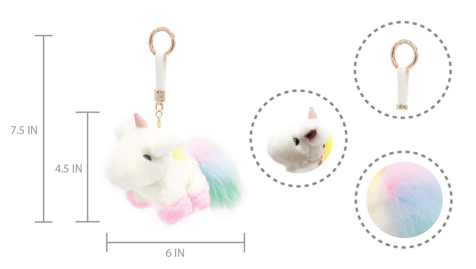 Real Rex & Fox Fur Adorable Fluffy Fur Ball Big Plush Magic Rainbow ...