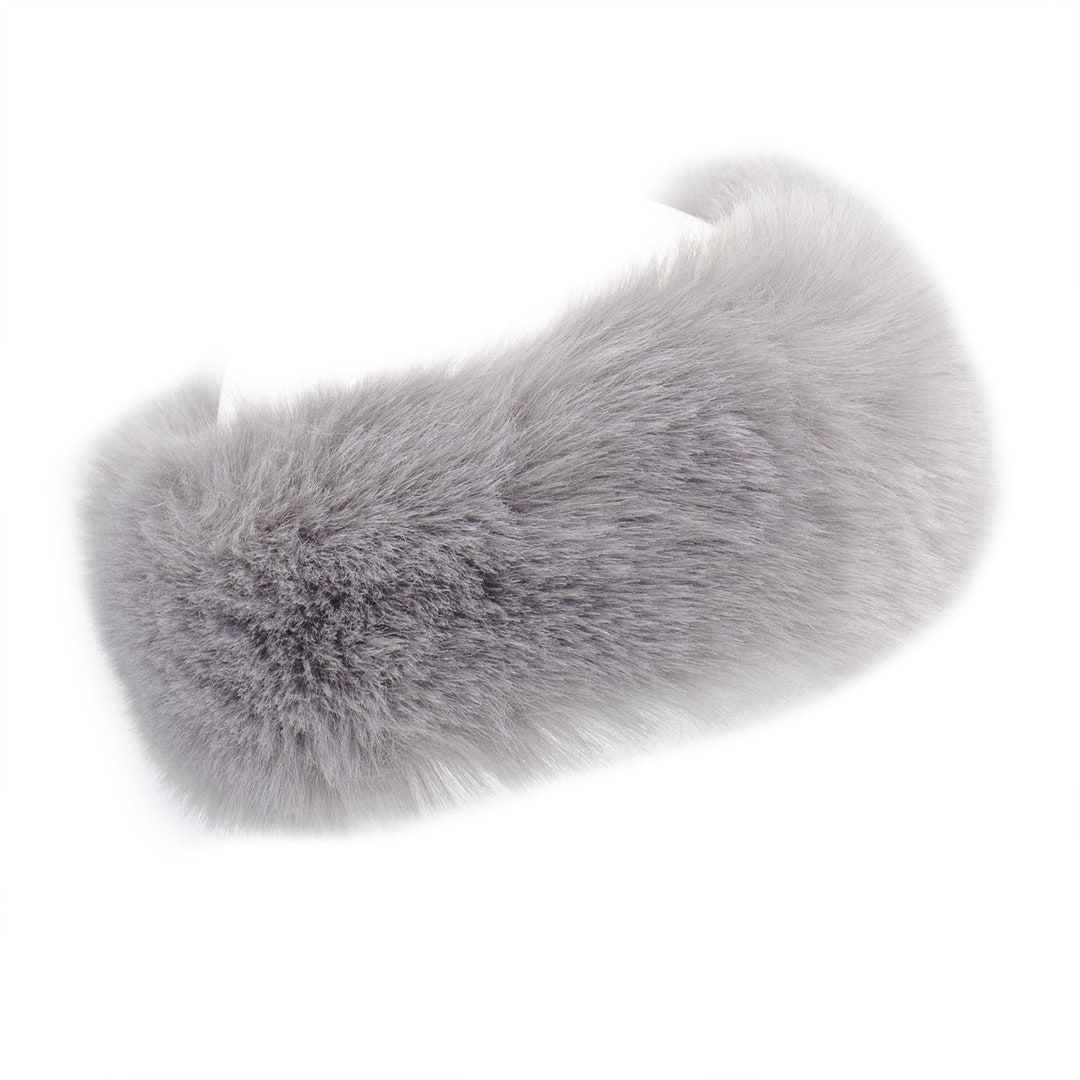 Faux Fox Fur Headband/scarf With Adjustable Closure - Faux Fur Headband ...