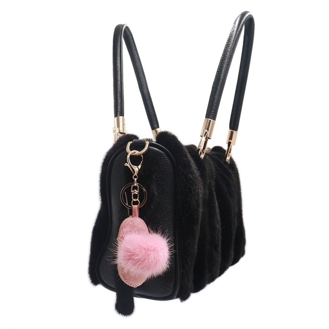 Mini Slipper Shearling Sheepskin With Mink Fur Trim - Fluffy Luxury ...