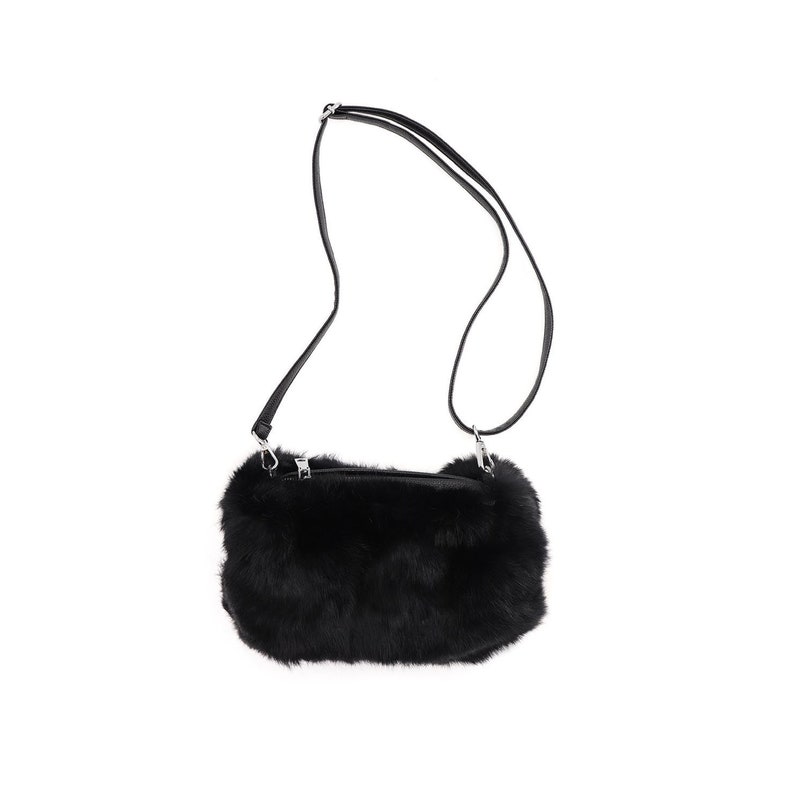 Rabbit Fur Hand Muff Bag Fluffy Muff Purse Luxurious Furry | Etsy