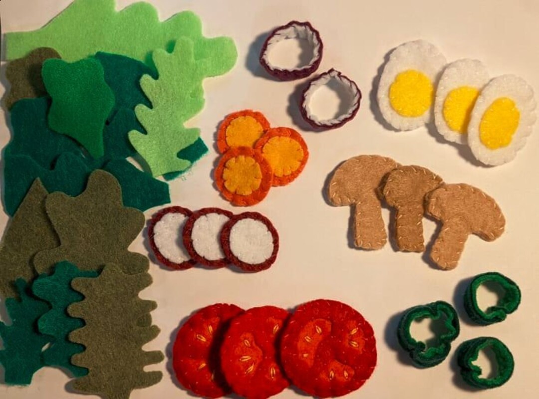 Pretend Food - Felt Food - Chef Salad - Handmade - Etsy