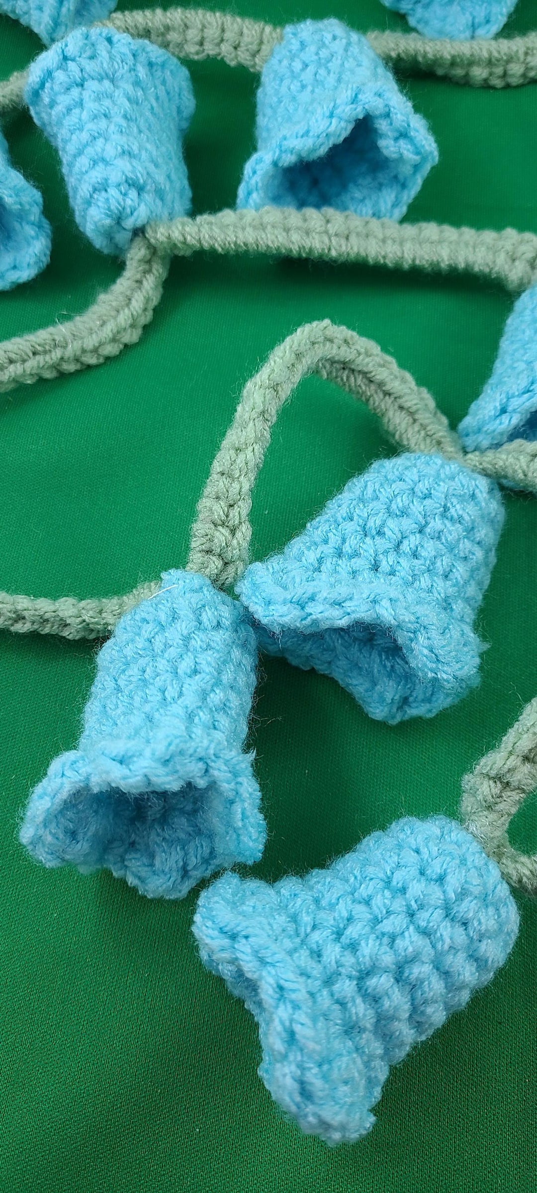 Beautiful String of Fairy Lights With Crocheted Flowers - 20 Led Lights ...