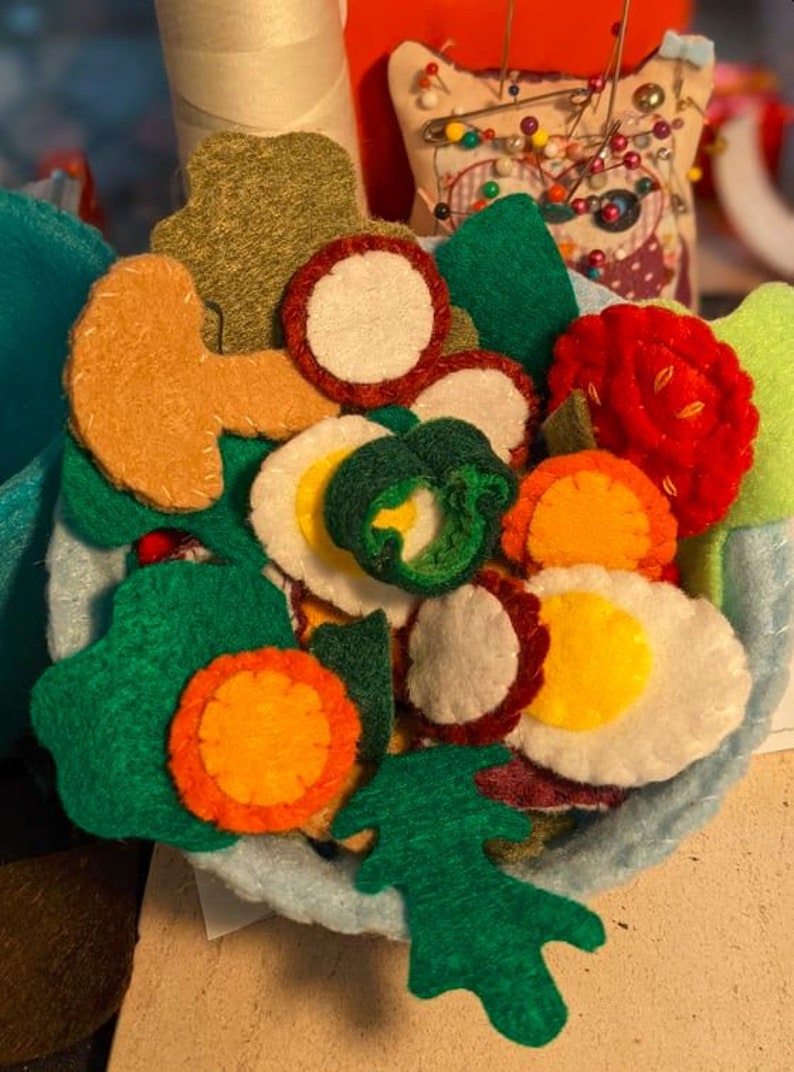 Pretend Food - Felt Food - Chef Salad - Handmade - Etsy