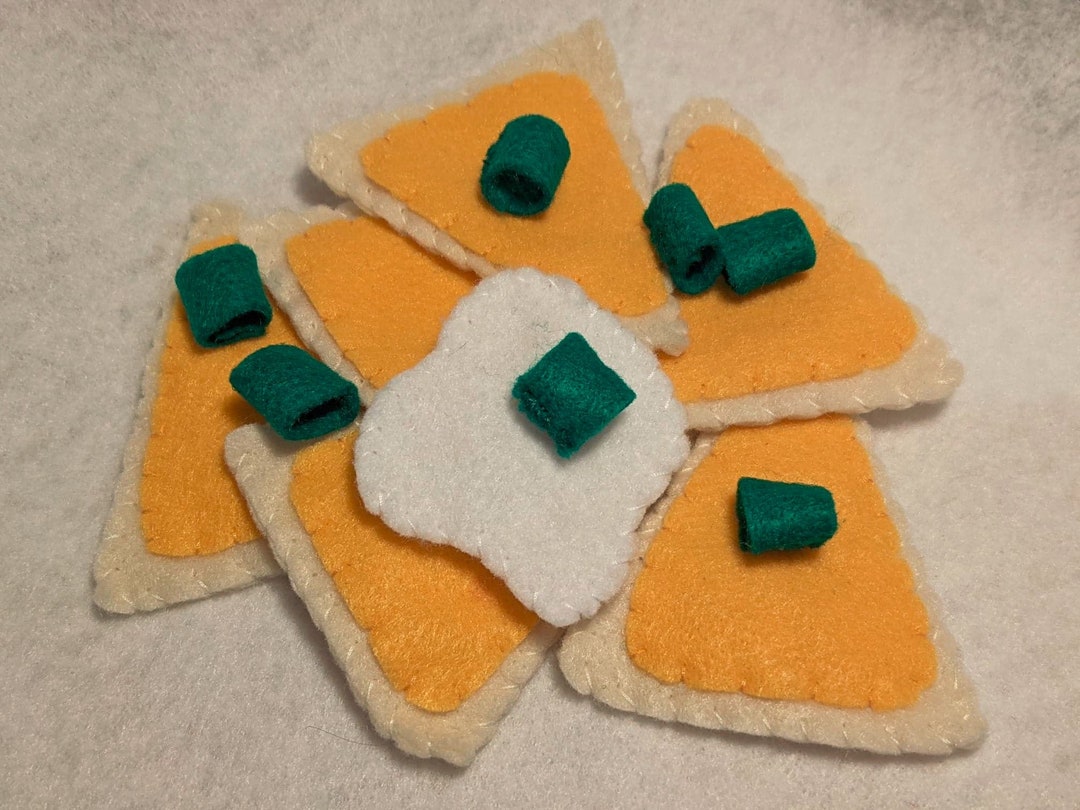 Nachos With Cheese, Onions, and Sourcream Play Kitchen, Felt Food ...
