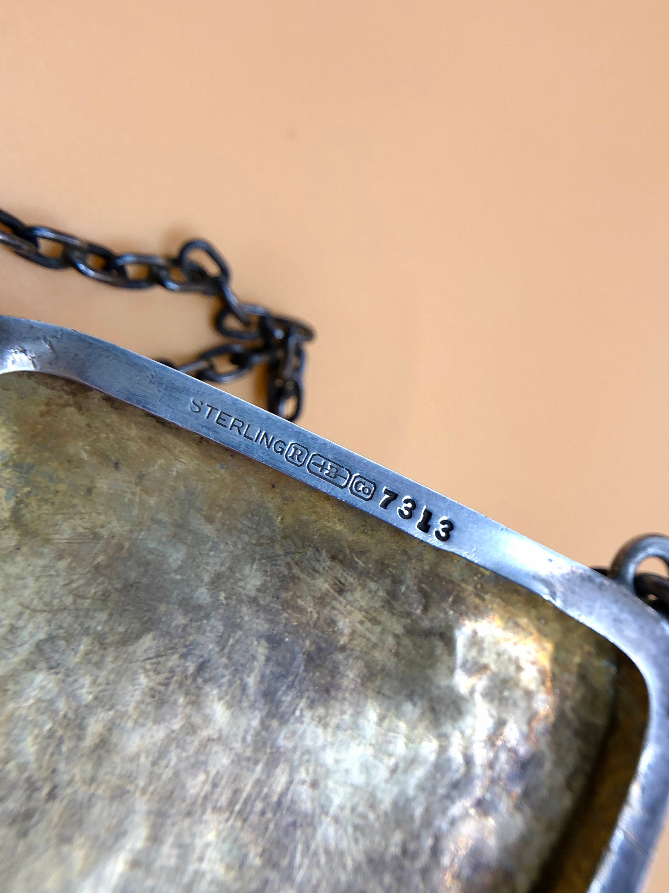 Antique Hammered Sterling Silver Coin Purse Compact W/ Mirror & Card or ...