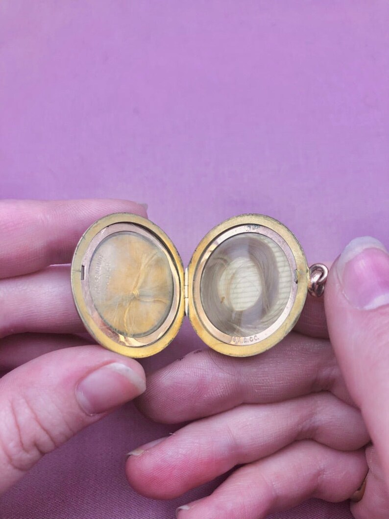 Antique Mourning Hair Locket Gold Filled Lovers Victorian - Etsy