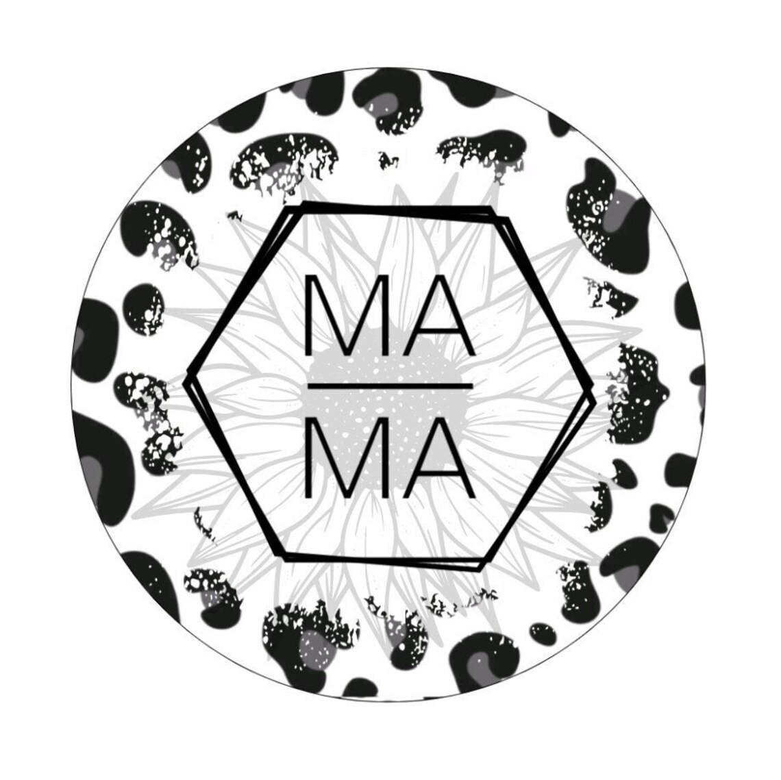 MAMA Leopard Cardstock Round Digital Downloads Cardstock - Etsy