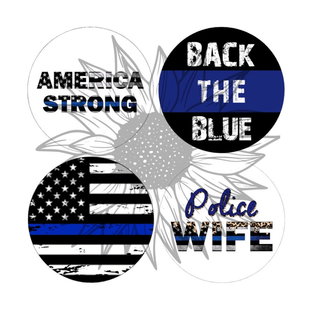 Police Cardstock Round Digital Downloads | Cardstock Image for Freshies ...