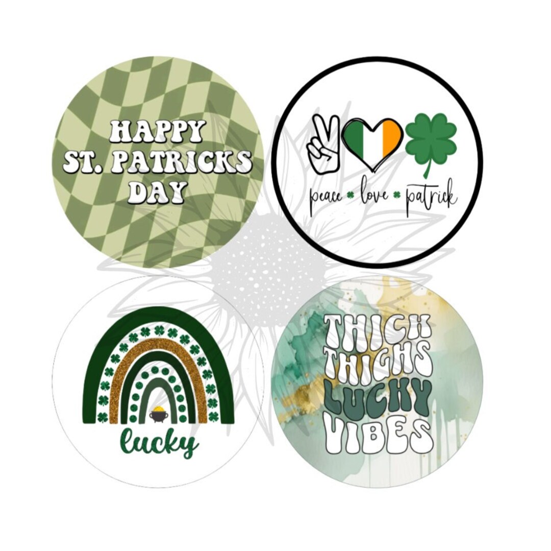 Happy St. Patricks Day Round Digital Downloads | Cardstock Image for ...