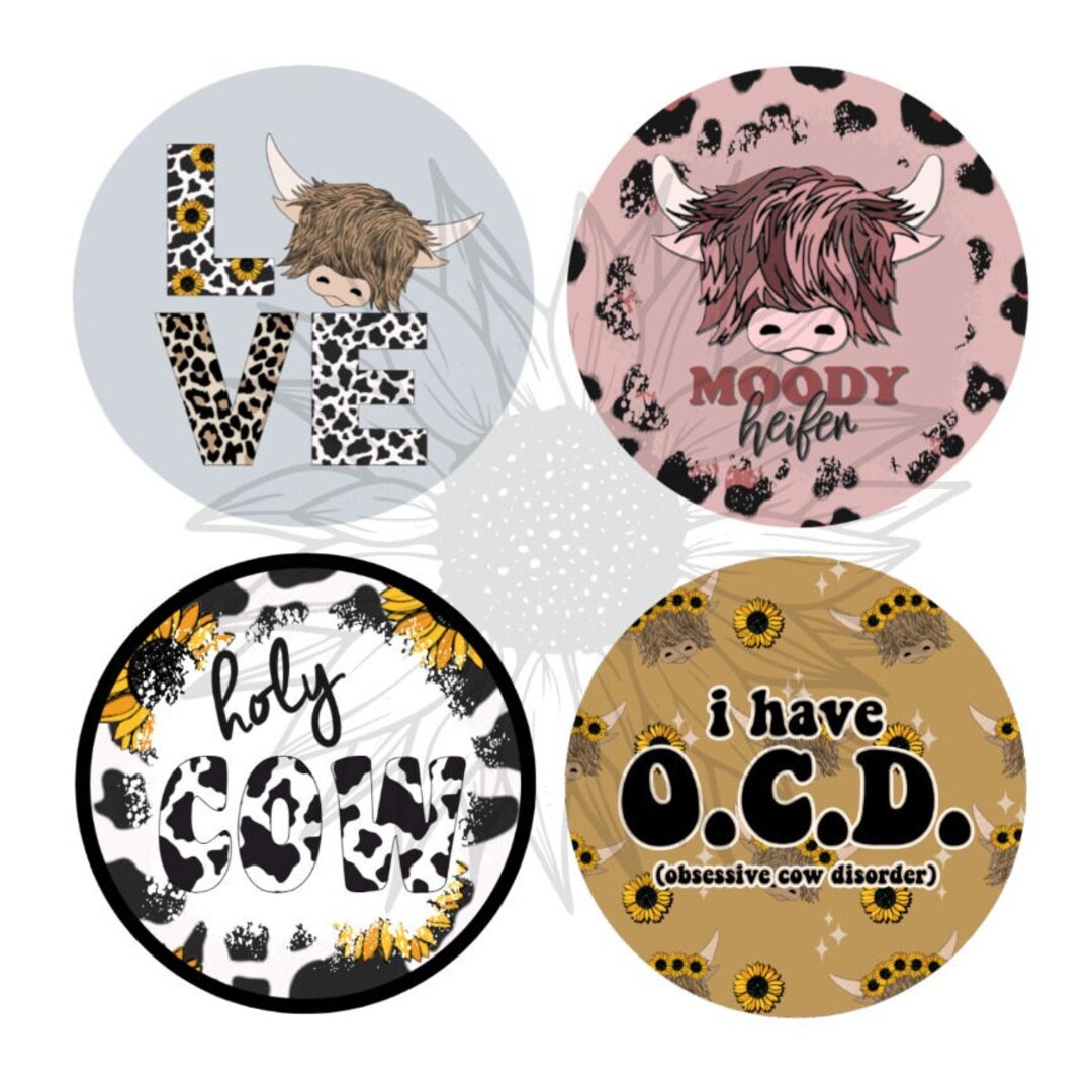 Love Cows Cardstock Round Digital Downloads | Cardstock Image for ...