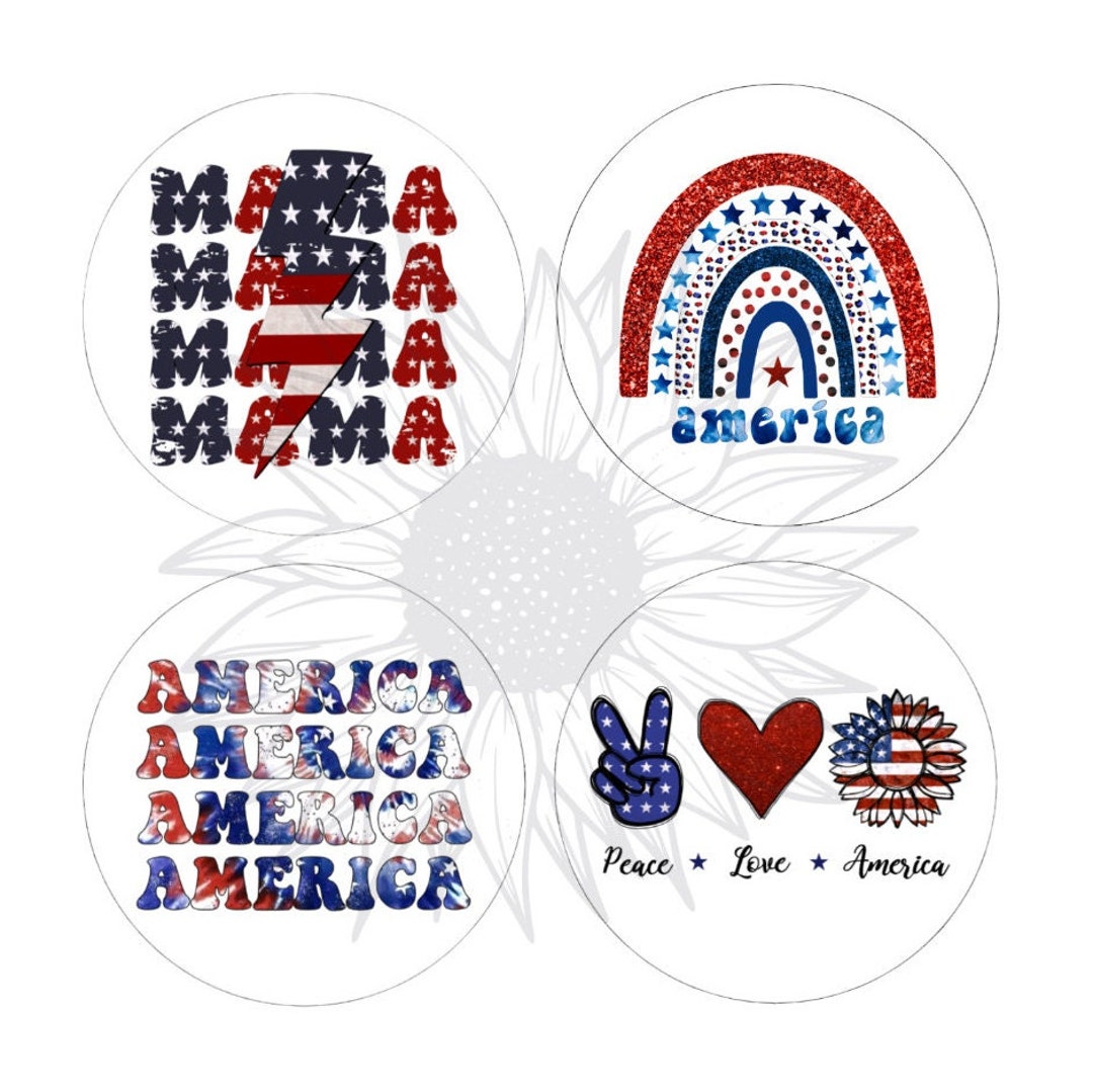 Patriotic Cardstock Round Digital Downloads | Cardstock Image for ...