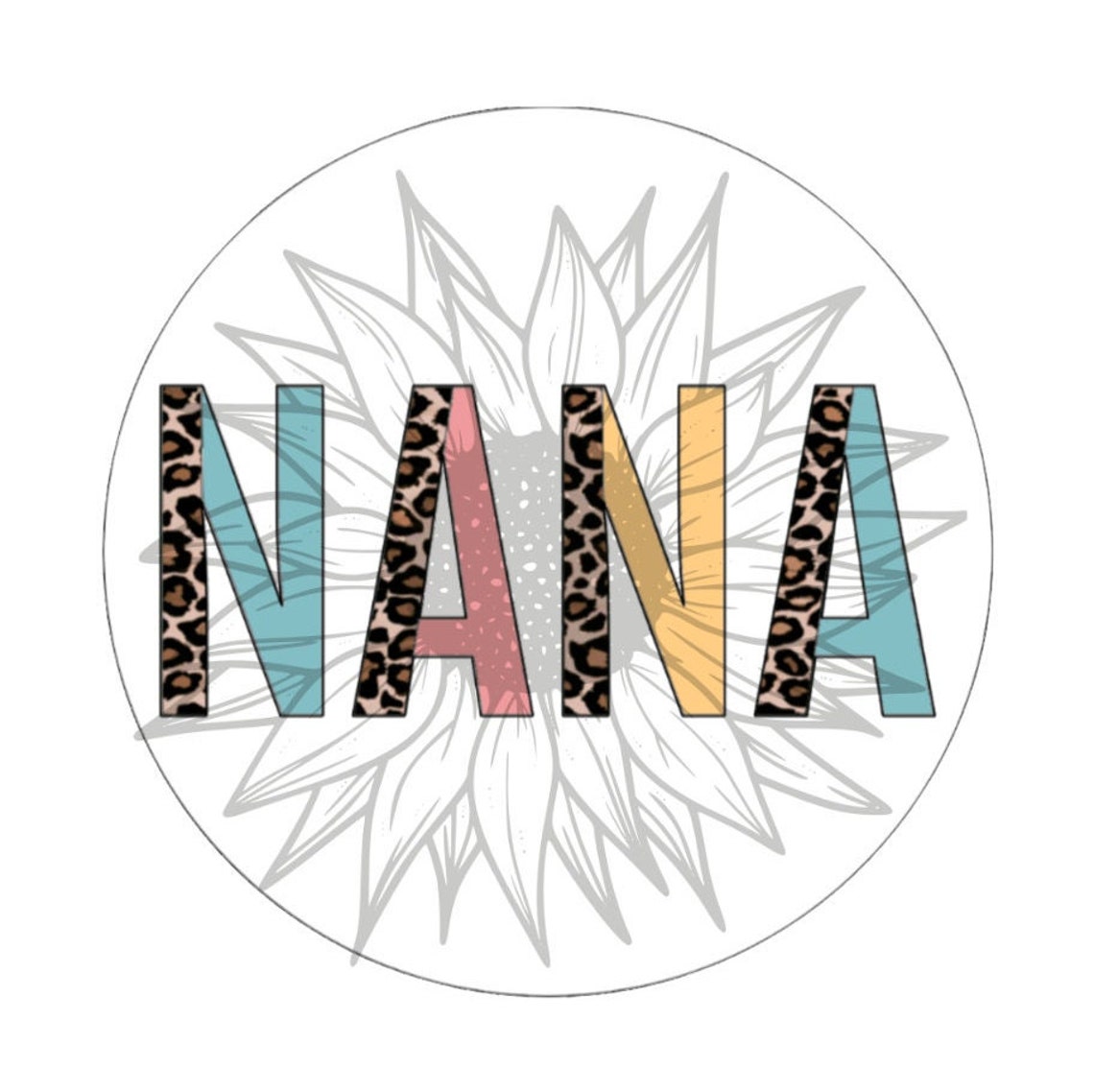 Nana Cardstock Round Digital Downloads Cardstock Image for - Etsy