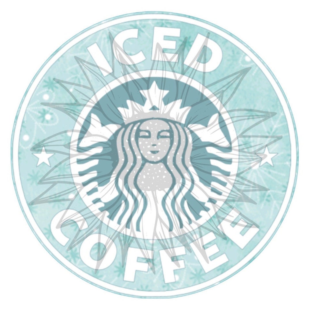 Iced Coffee Latte Cardstock Round Digital Downloads | Cardstock Image ...