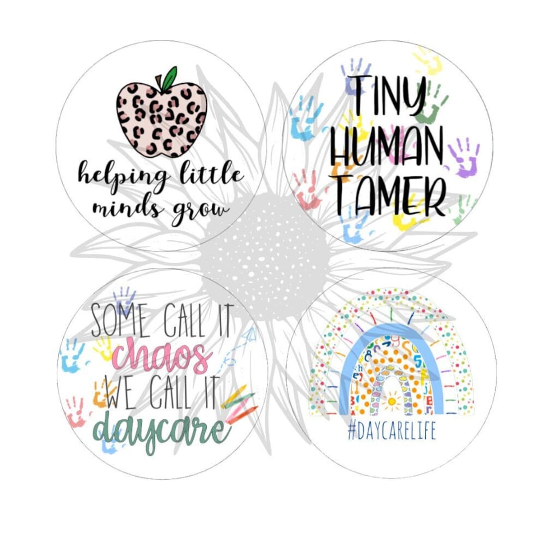 Daycare Teacher Round Digital Downloads | Cardstock Image for Freshies ...