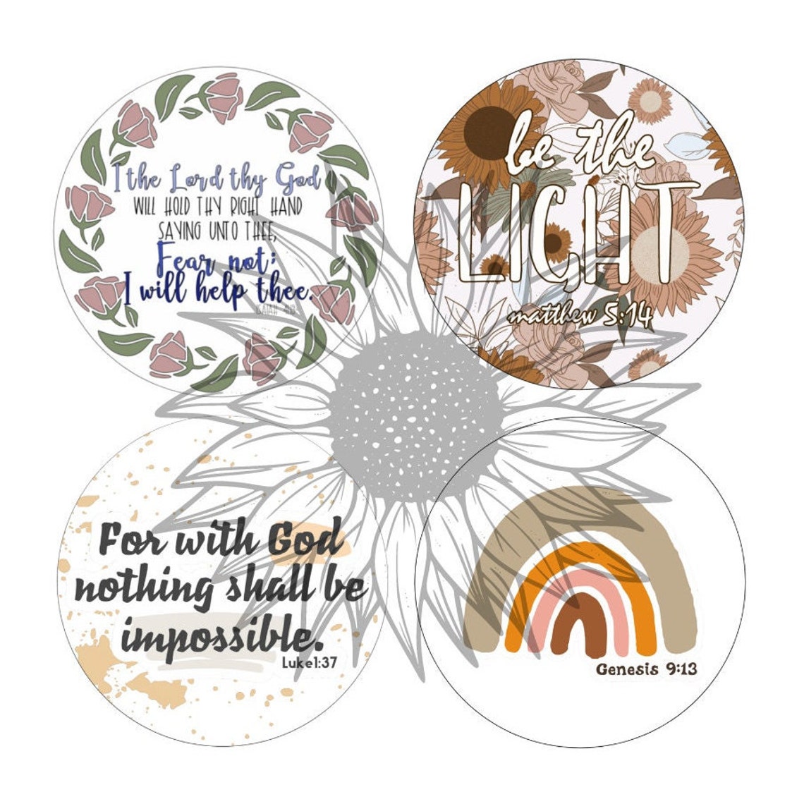 Bible Verses Cardstock Round Digital Downloads Cardstock - Etsy