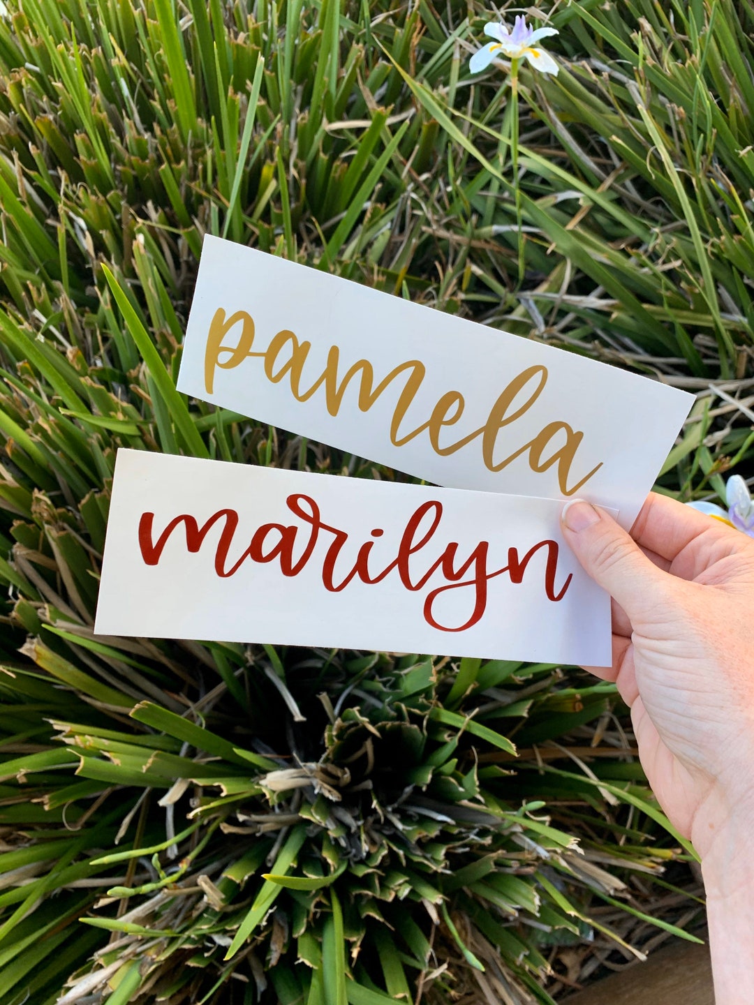 Vinyl Sticker With Customized Handwritten Name - Durable Personalized ...