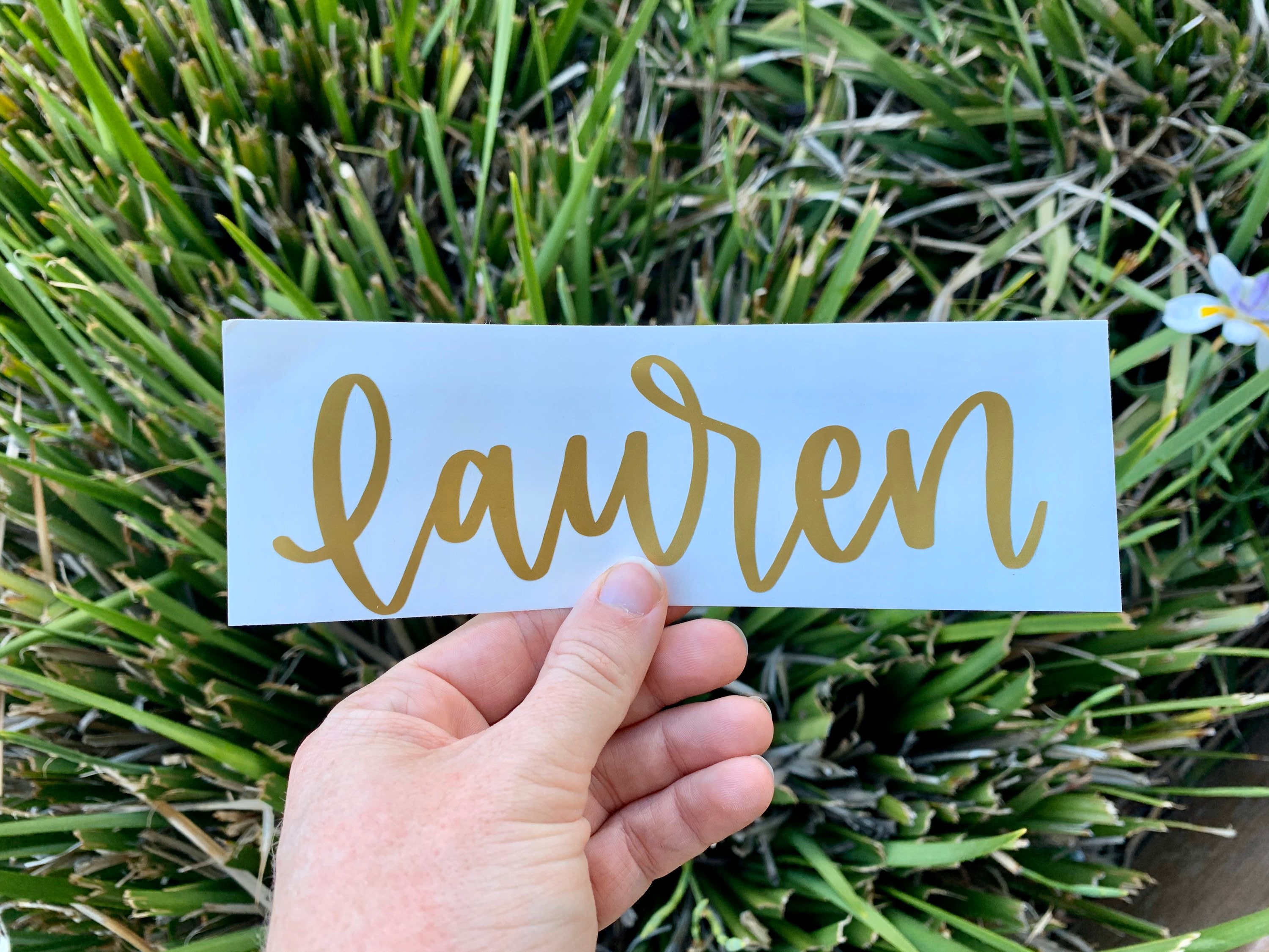 Vinyl Sticker With Customized Handwritten Name - Durable Personalized ...