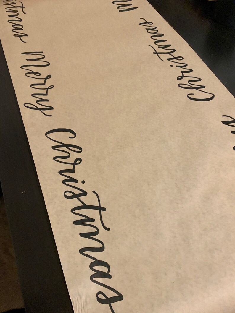 Brown Paper Table Runner for Holidays Handlettered Kraft - Etsy