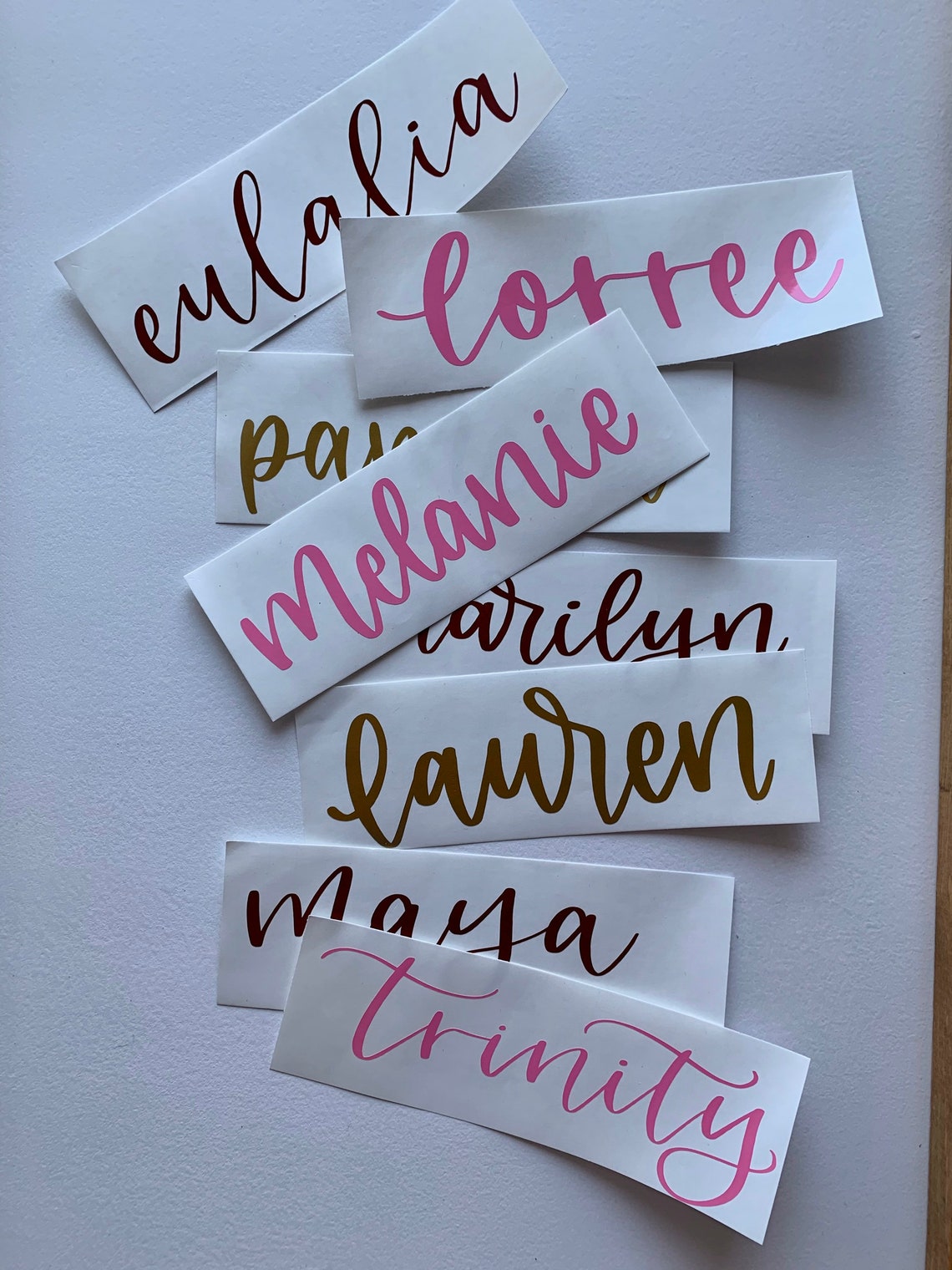 Vinyl Sticker With Customized Handwritten Name - Durable Personalized ...