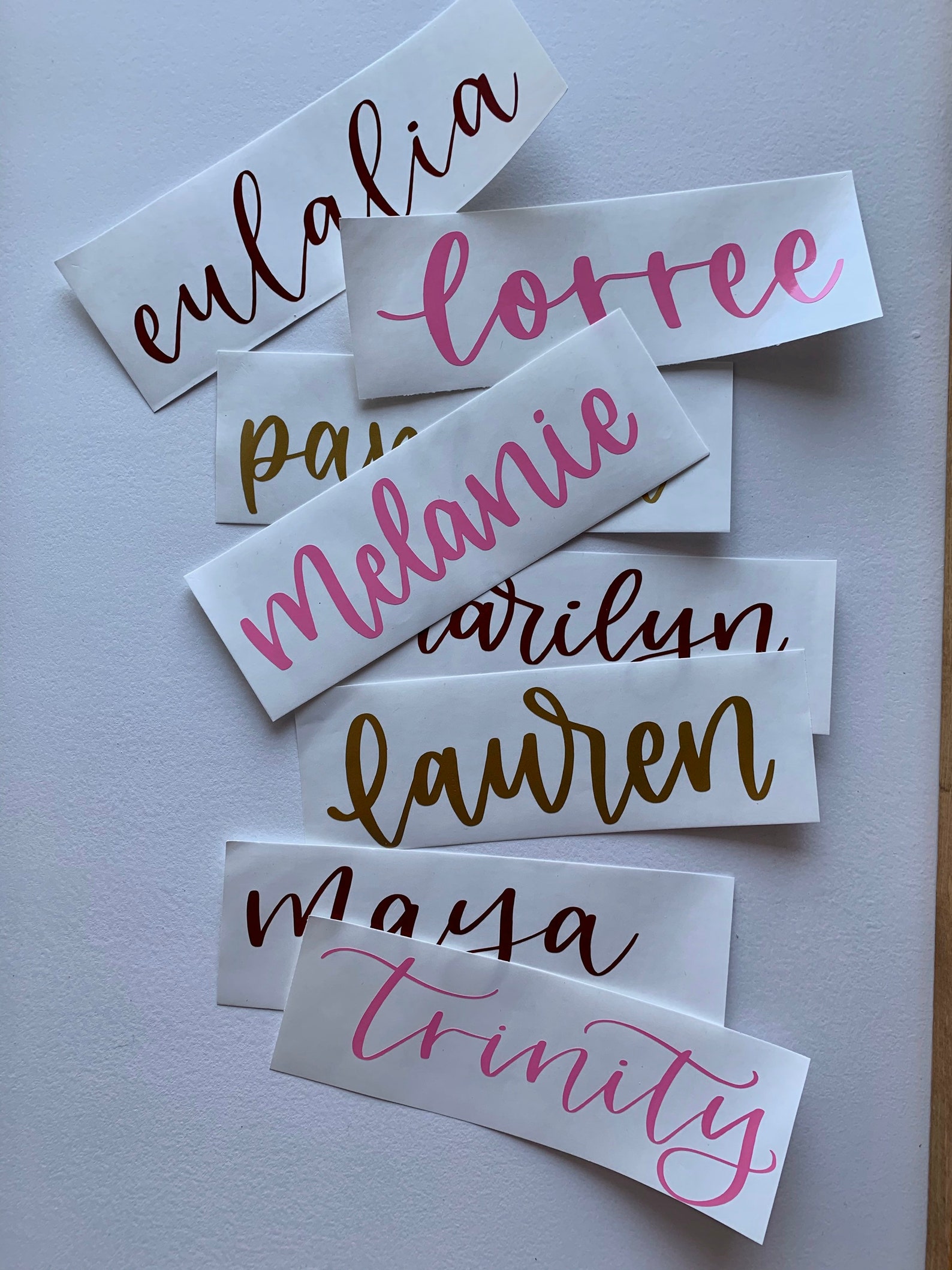Vinyl Sticker With Customized Handwritten Name Durable - Etsy
