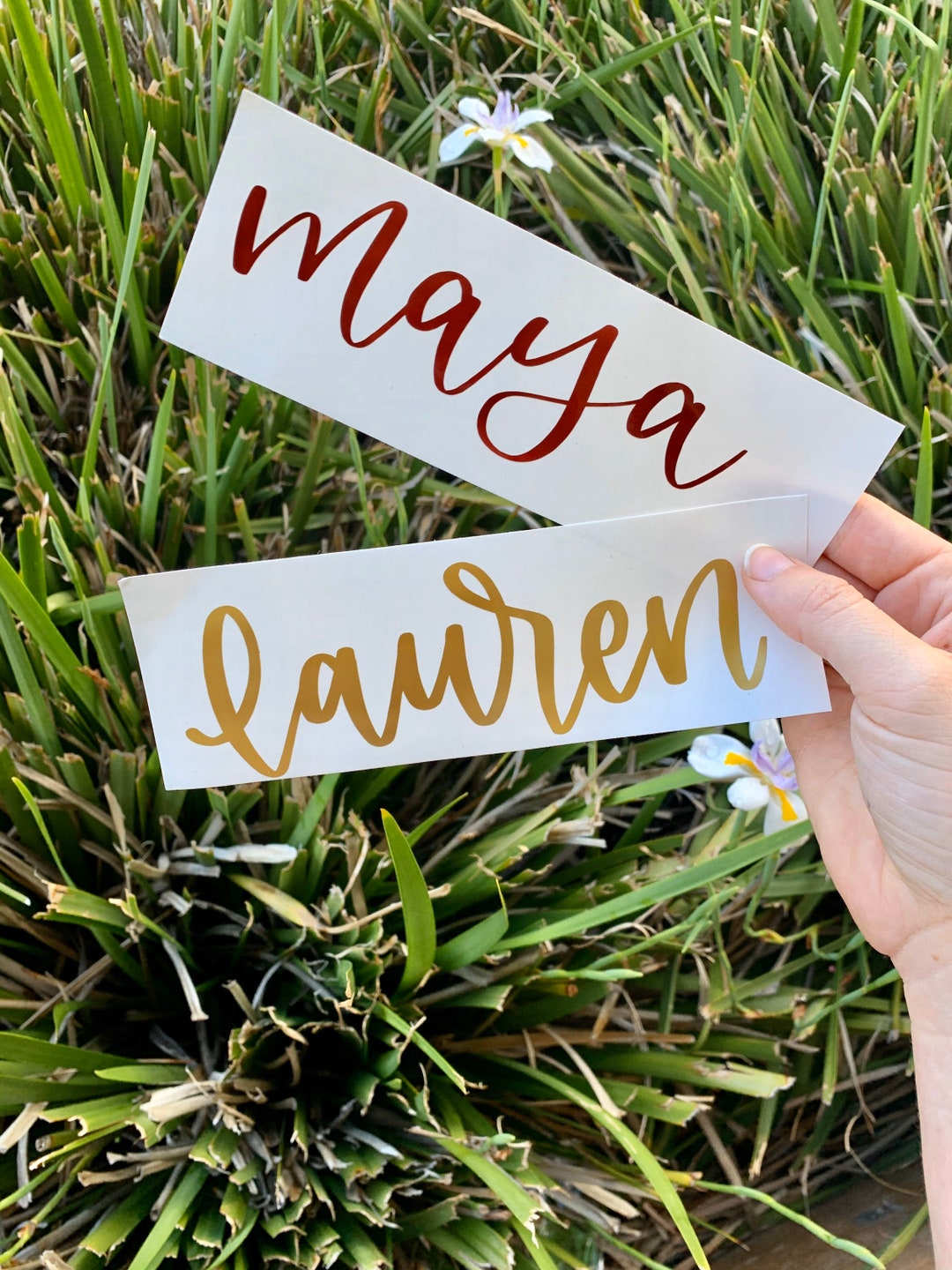 Vinyl Sticker With Customized Handwritten Name Durable - Etsy