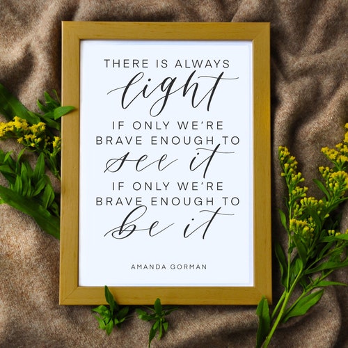 Amanda Gorman Quote Poster Inauguration 2021 Poem the Hill We | Etsy