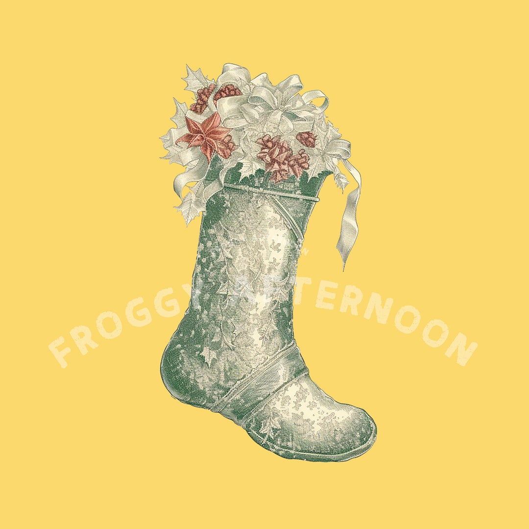 Transparent Christmas Stocking PNG / Retro Festive Stockings With ...