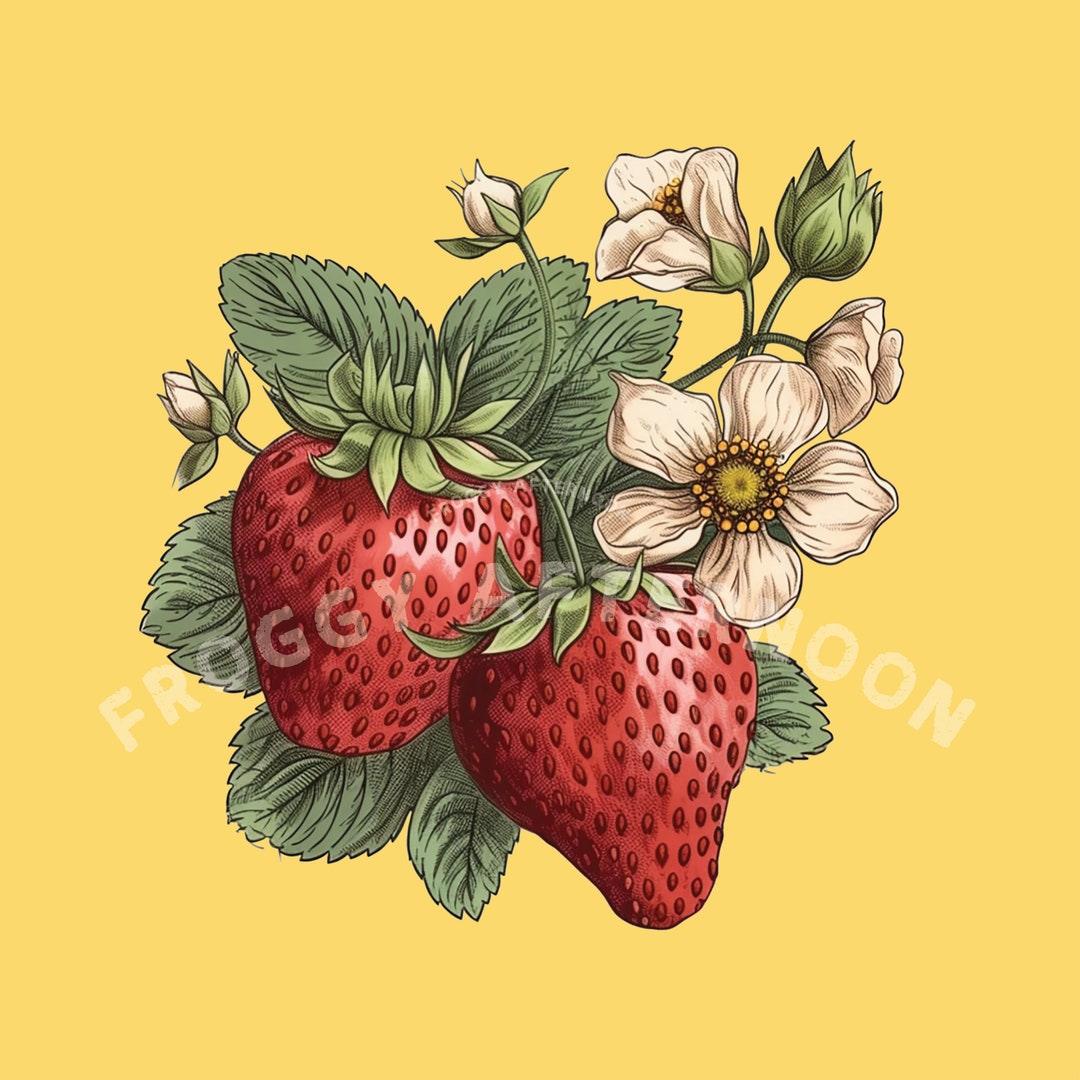 Transparent Vintage Strawberry PNG / Old-fashioned Strawberries With ...