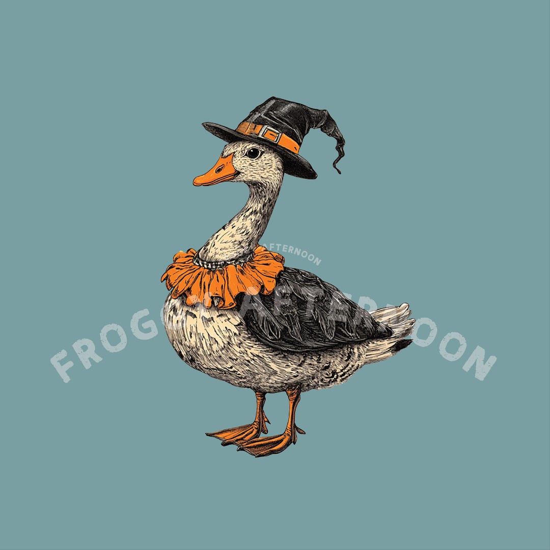 Transparent Retro Halloween Goose PNG / Vintage Style Art Spooky Geese ...