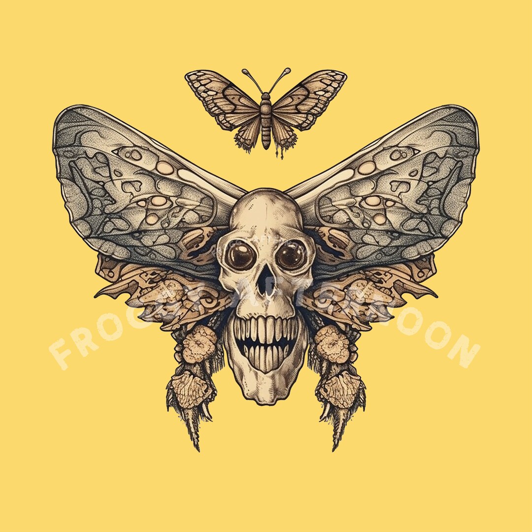 Transparent Halloween Death Moth PNG / Vintage Fall Moth Insect Clipart ...