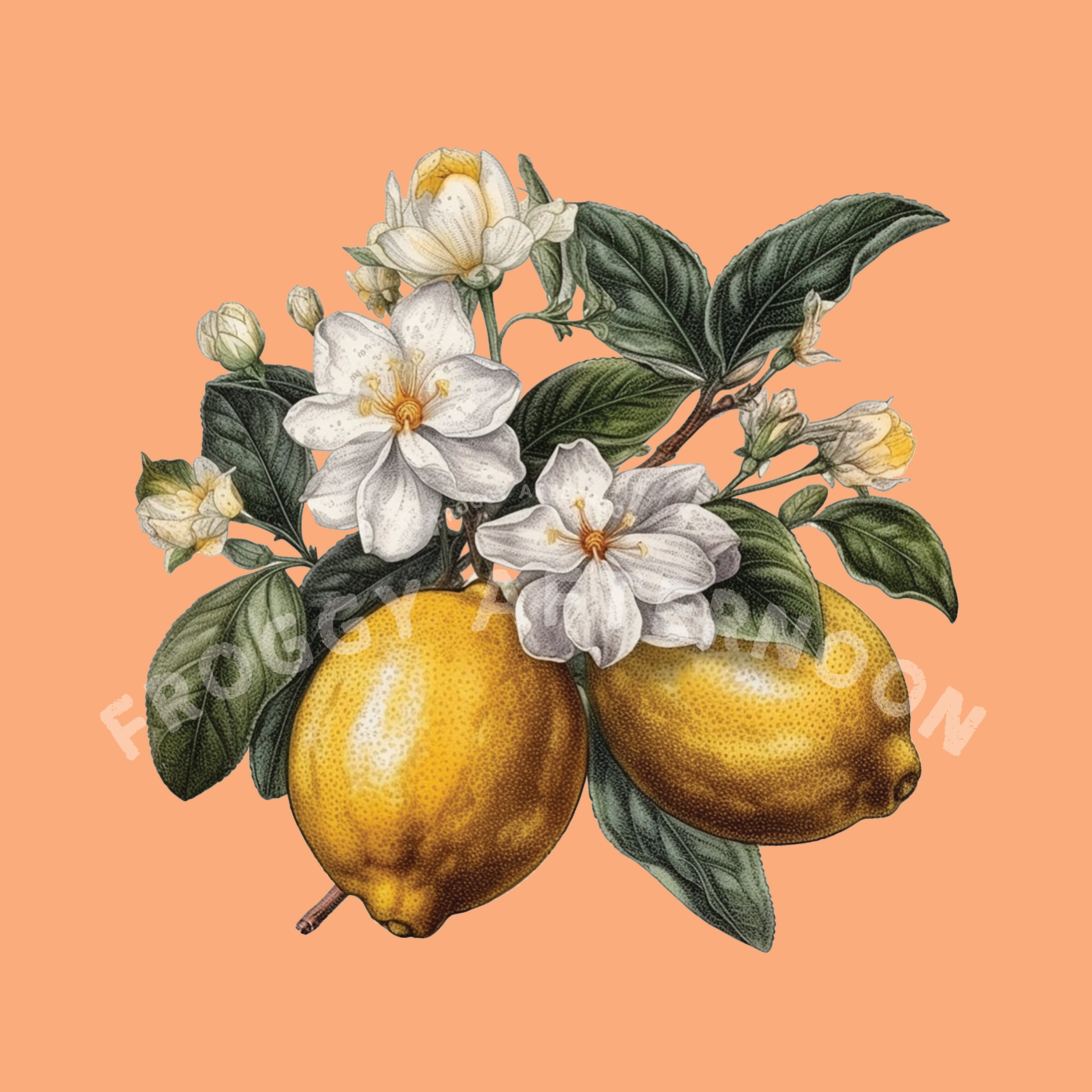 Transparent Vintage Lemon PNG / Old-fashioned Lemons Art for Cards ...