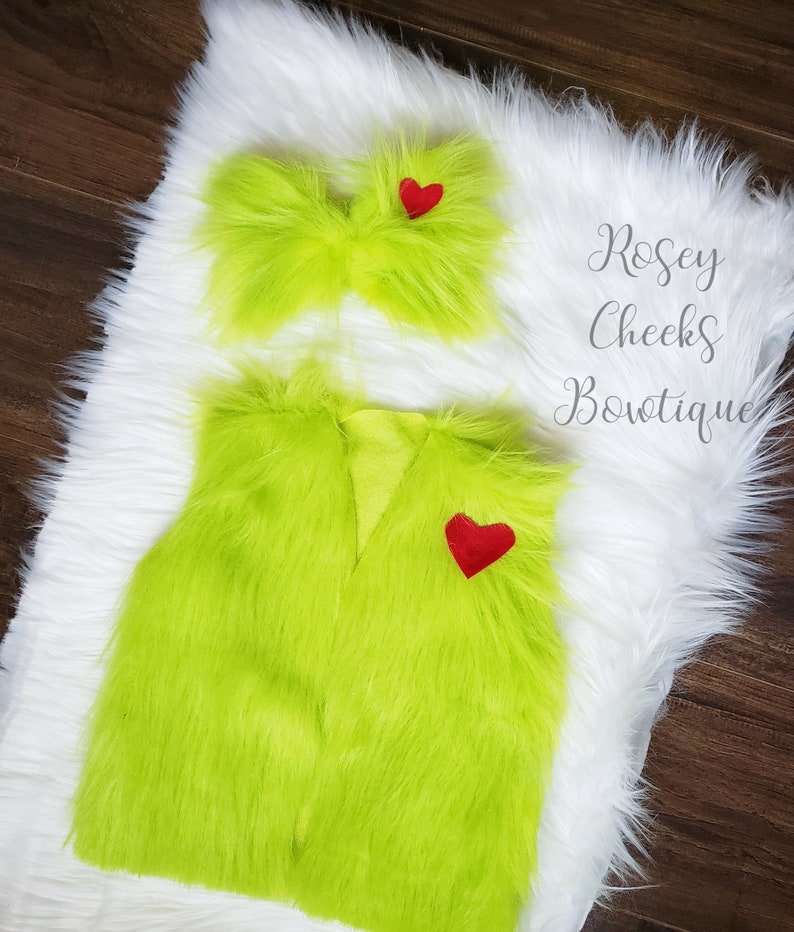 Grinch Fur Vest - Etsy