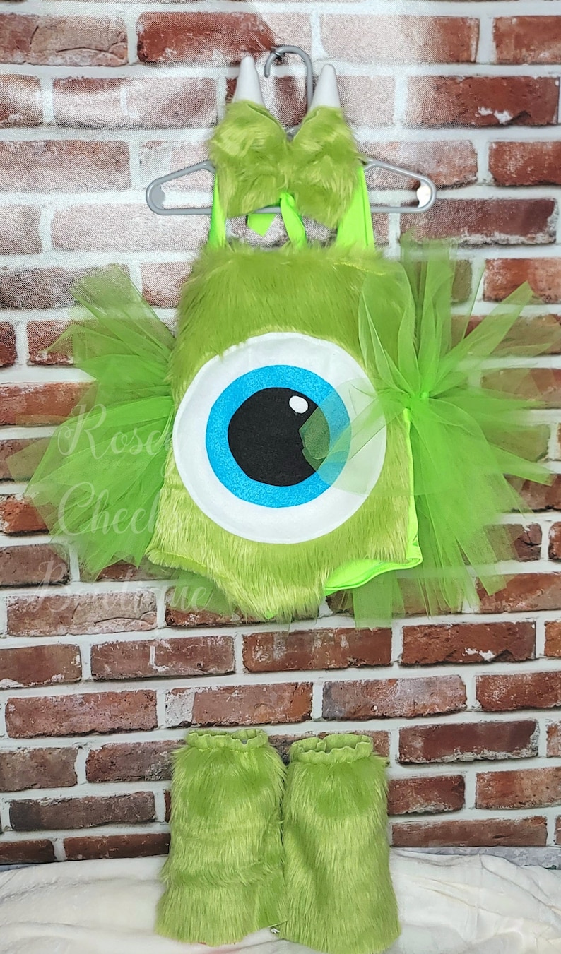 Mike Wazowski Monsters Inc Outfit Romper Baby Toddler Girl - Etsy
